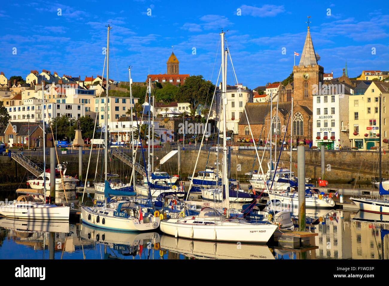 St Peter Port Harbour Guernsey Channel Stock Photos & St Peter Port ...