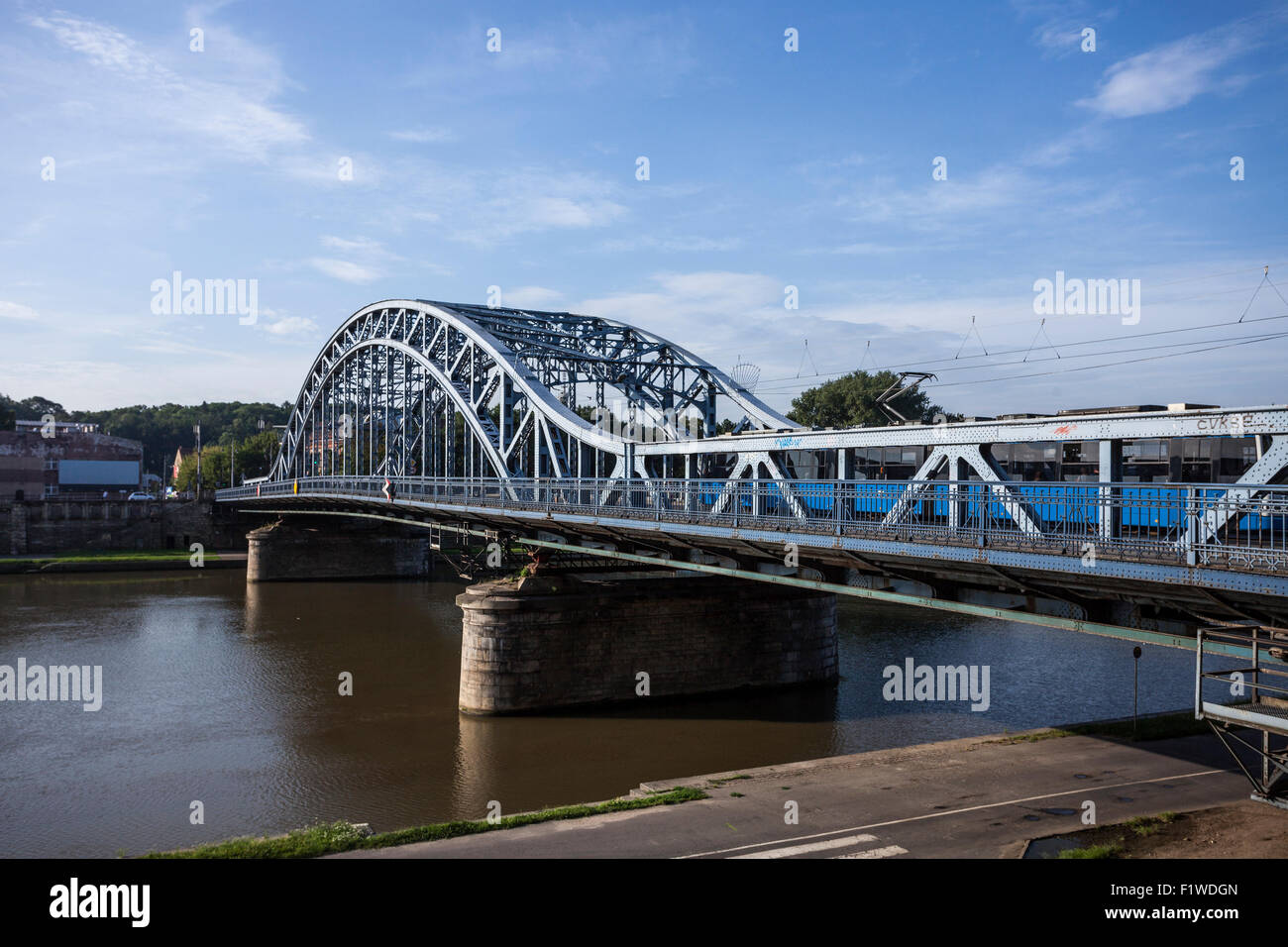 Marshal Jozef Pilsudski bridge over Wisla river, Krakow, Poland Stock ...