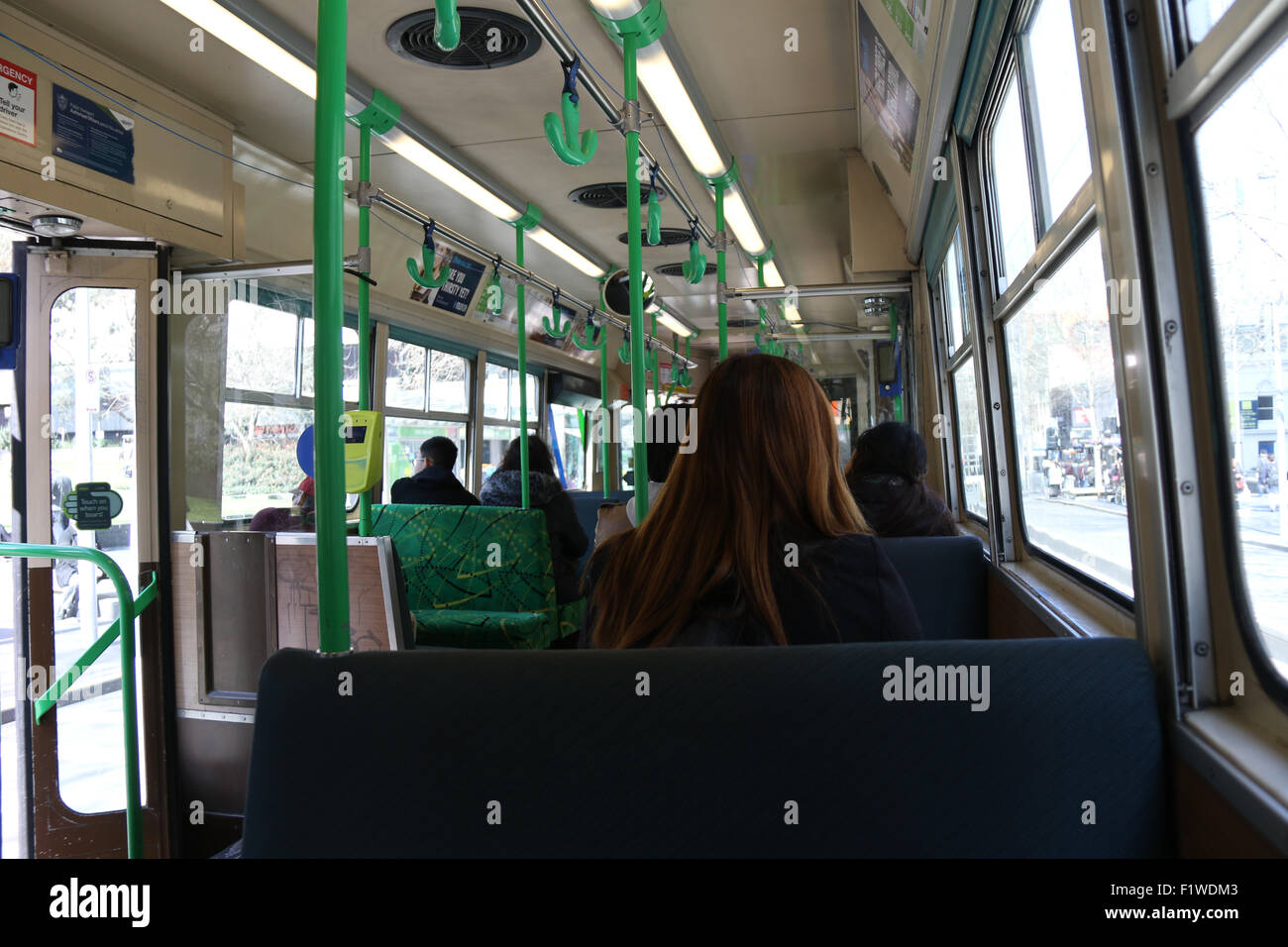 The inside view of a Melbourne tram Stock Photo - Alamy
