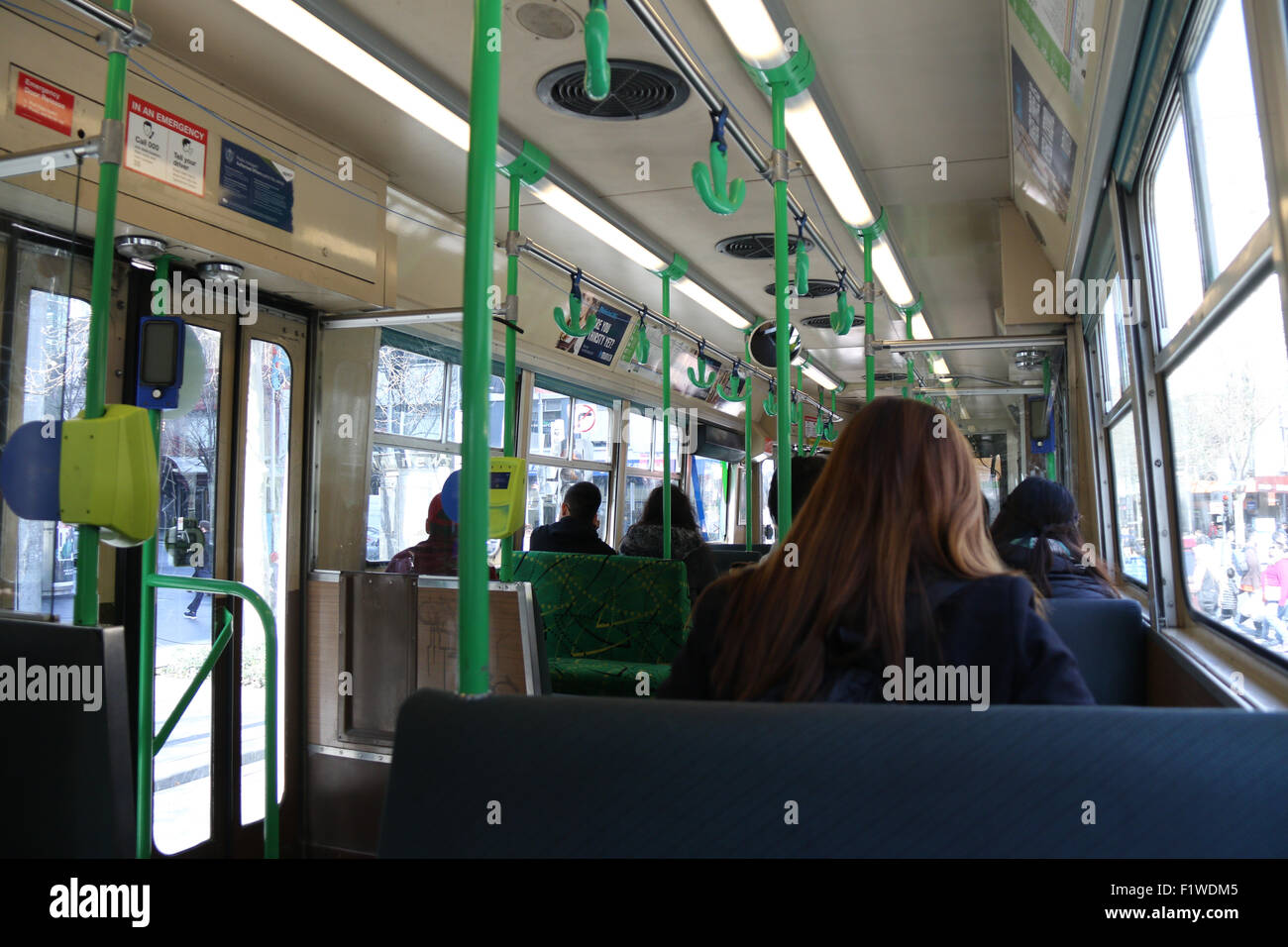 The inside view of a Melbourne tram Stock Photo - Alamy