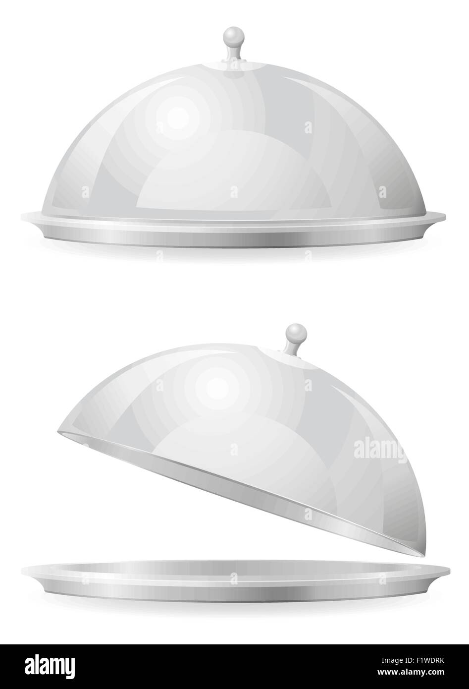 food tray and lid for restaurant vector illustration isolated on white ...