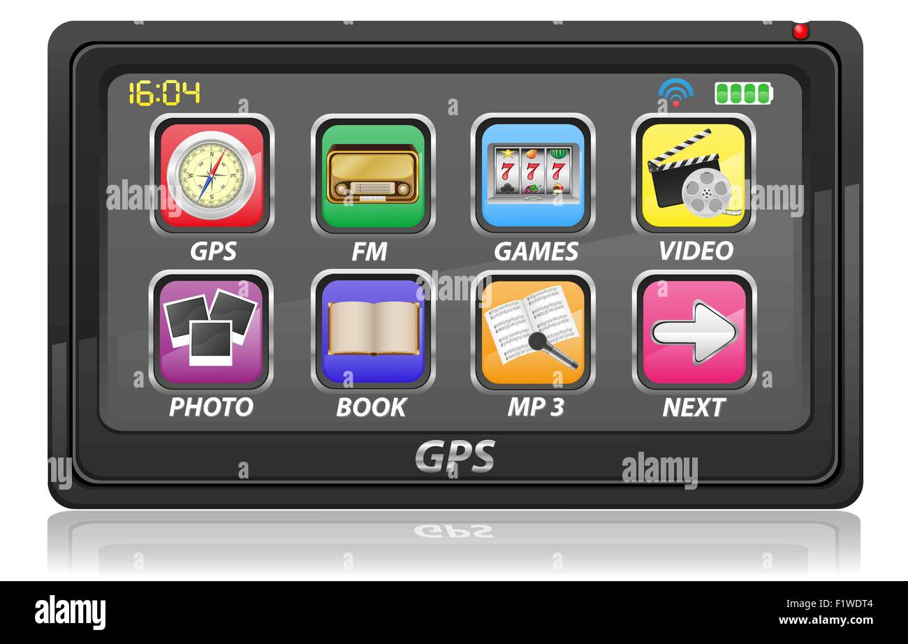 Gps Navigator Vector Illustration Isolated On White Background Stock Vector Image And Art Alamy