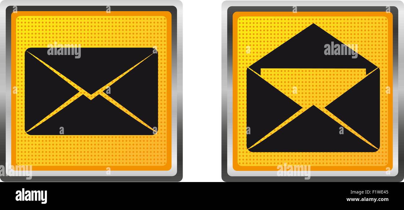 icons mail letter for design vector illustration isolated on white ...