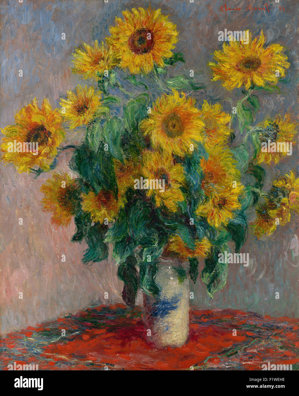 Claude Monet - Bouquet of Sunflowers Stock Photo - Alamy Claude Monet - Bouquet of Sunflowers Stock Photo - Alamy