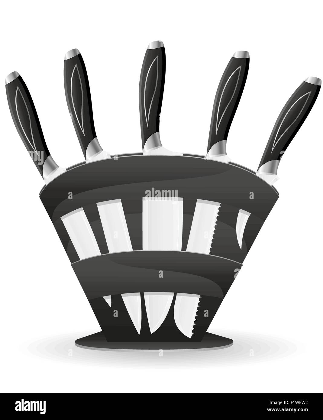 knife set for the kitchen vector illustration isolated on white ...