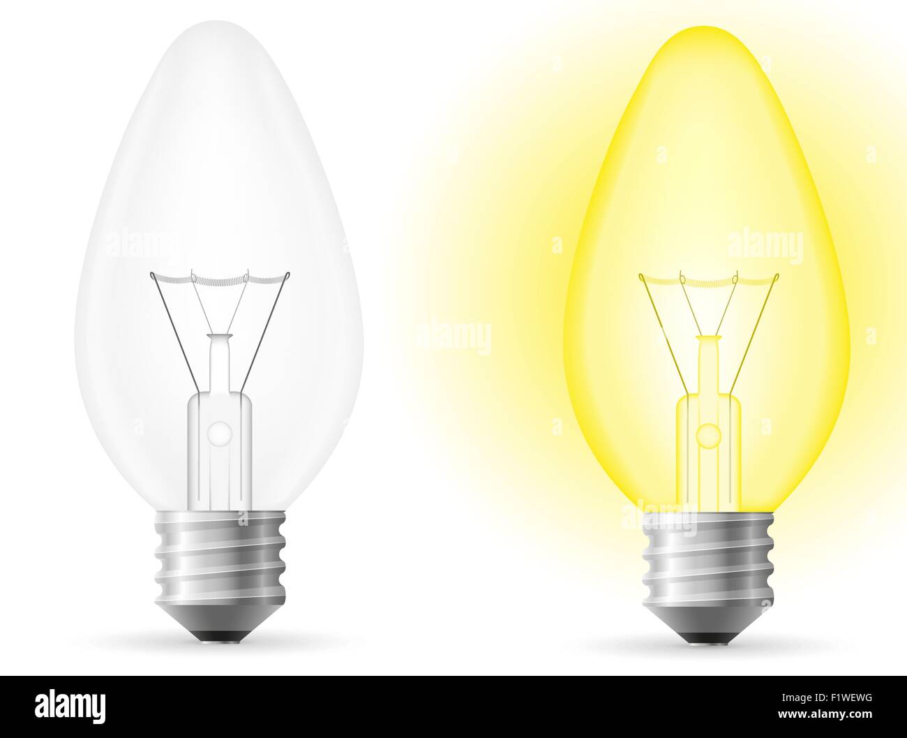 light bulb vector illustration isolated on white background Stock ...