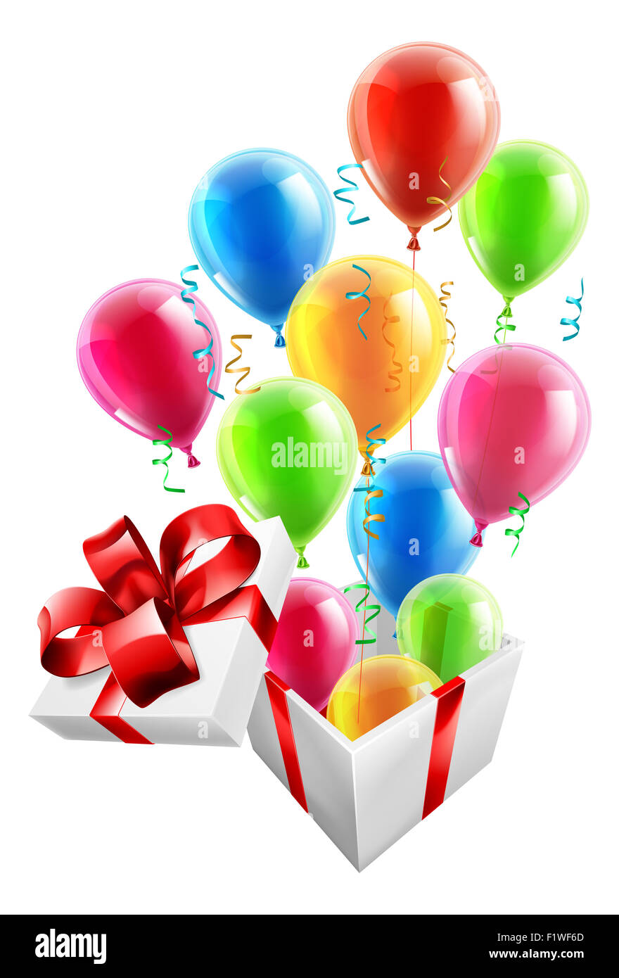 Box with ballons hi-res stock photography and images - Alamy