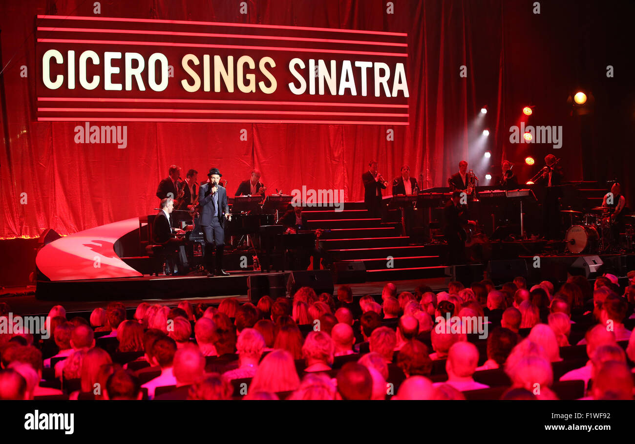 Hamburg, Germany. 07th Sep, 2015. Singer Roger Cicero performs on stage ...