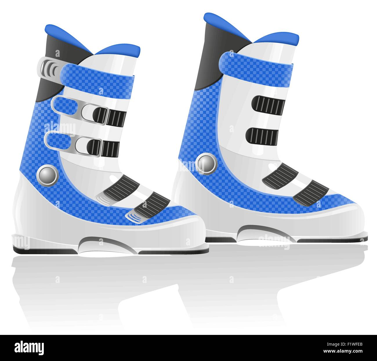 ski boots vector illustration isolated on white background Stock Vector ...