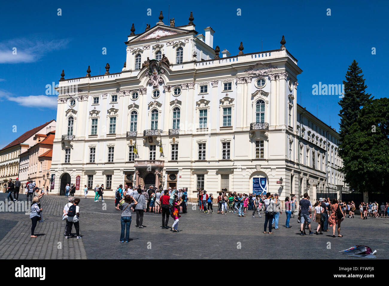 The Archiepiscopal Palace, Hradcany, Prague, Czech Republic Stock Photo ...