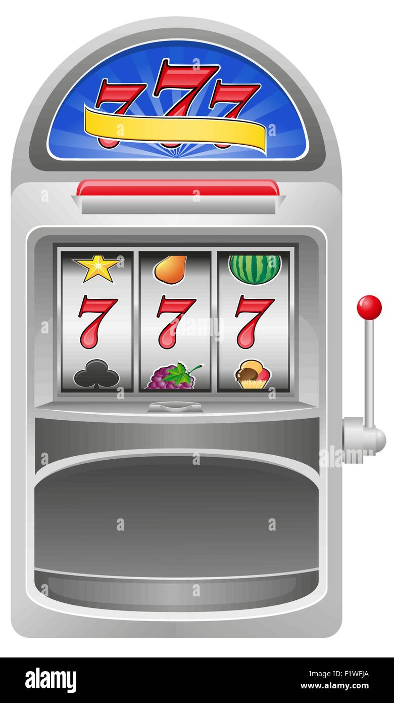 slot machine vector illustration isolated on white background Stock ...