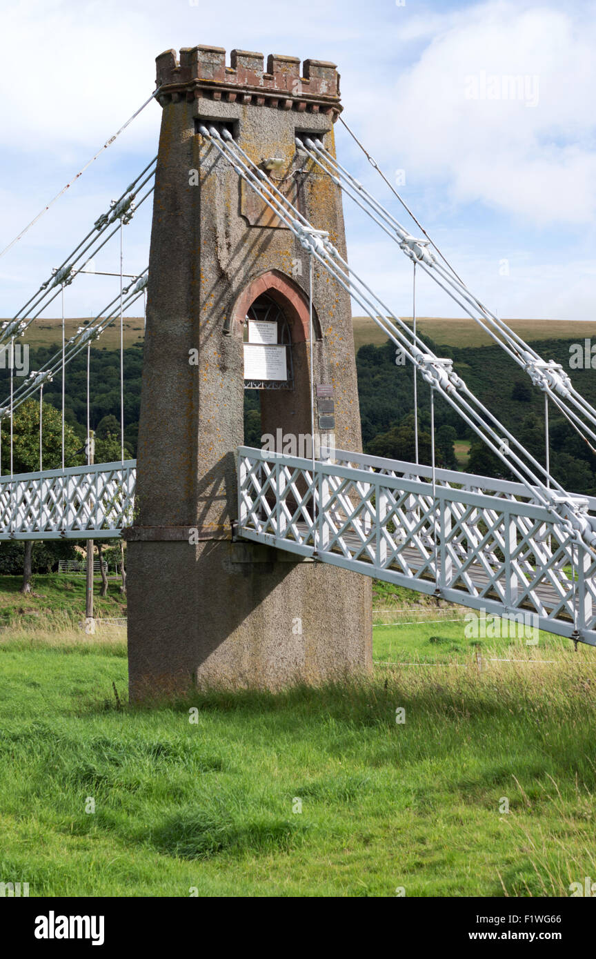 Chain Bridge, suspension bridge on the Southern Uplands walk/ trail in ...