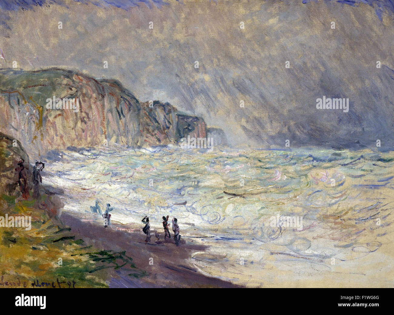 Claude monet heavy sea pourville hi-res stock photography and images ...