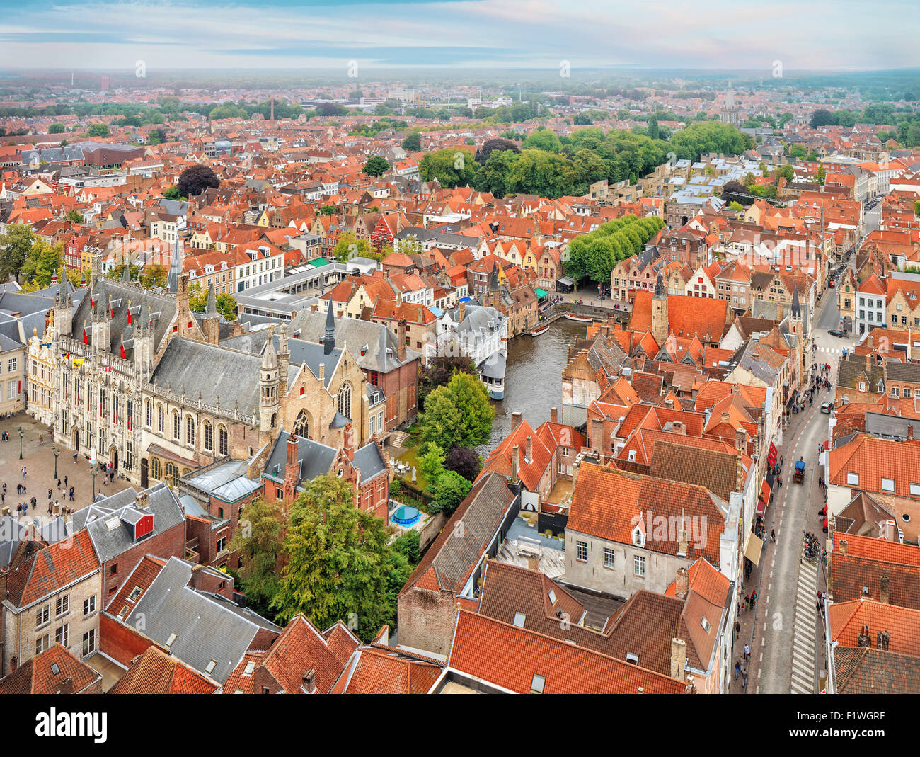 Aerial view of bruges hi-res stock photography and images - Alamy