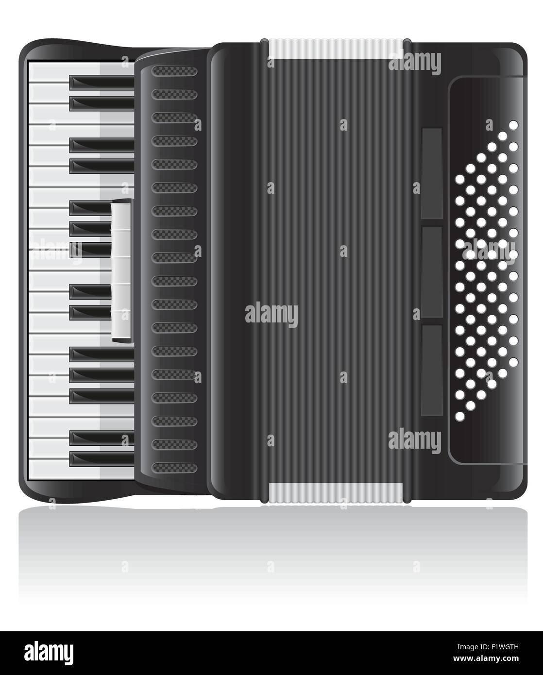 accordion vector illustration isolated on white background Stock Vector ...