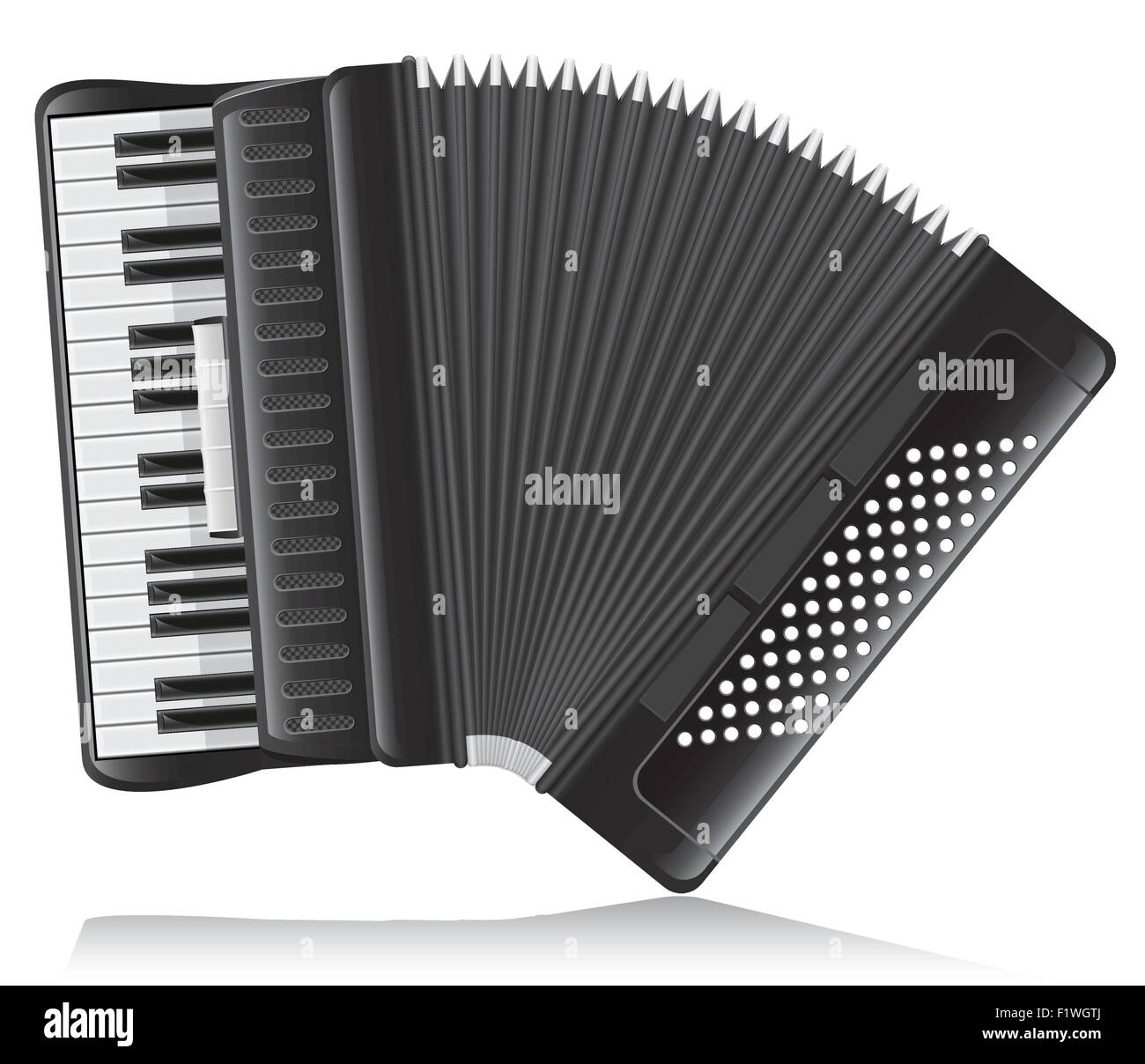 accordion vector illustration isolated on white background Stock Vector ...