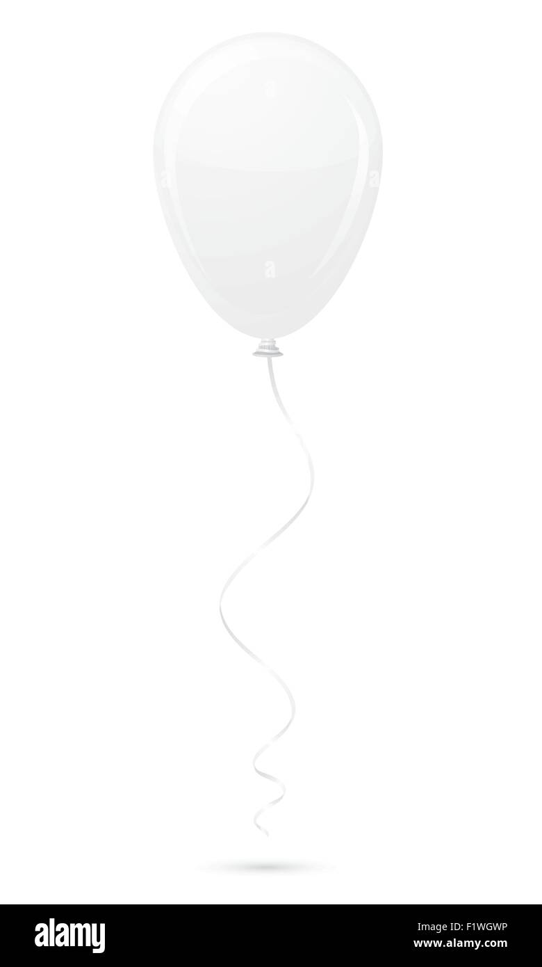 white balloon vector illustration isolated on background Stock Vector ...
