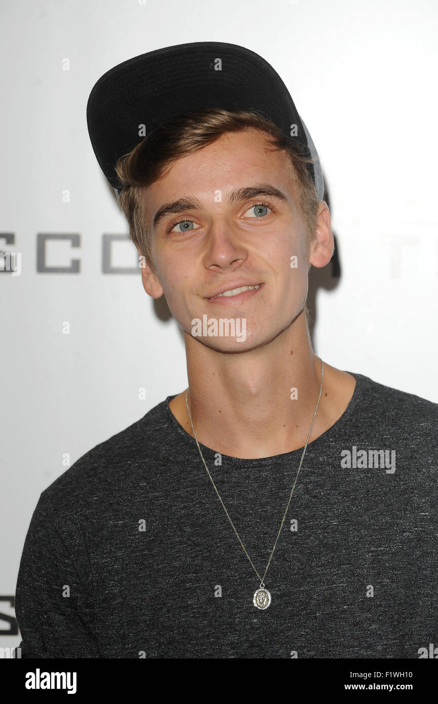 London, UK. 7th September, 2015. English vlogger Joe Sugg attends the ...