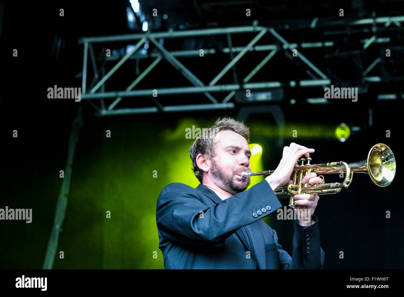 A musician from the Carnival Collective at Together The People Festival ...