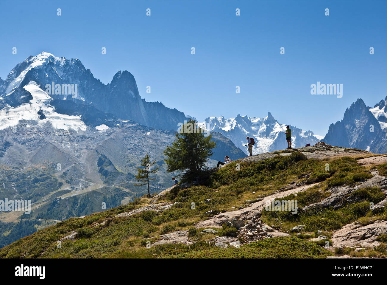 Hiking in the Alps Stock Photo - Alamy