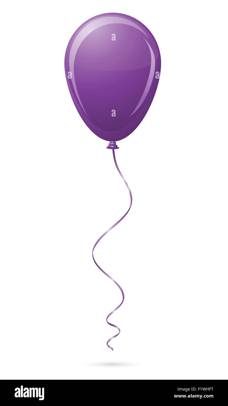 purple balloon vector illustration isolated on white background Stock ...