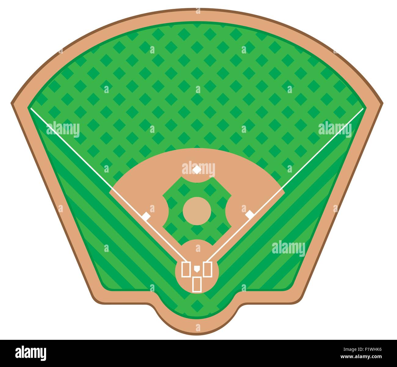 baseball field vector illustration isolated on white background Stock ...