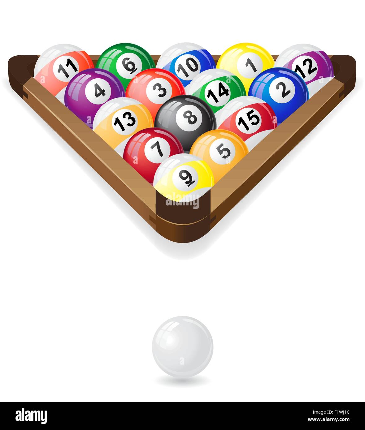 billiards balls vector illustration isolated on white background Stock ...
