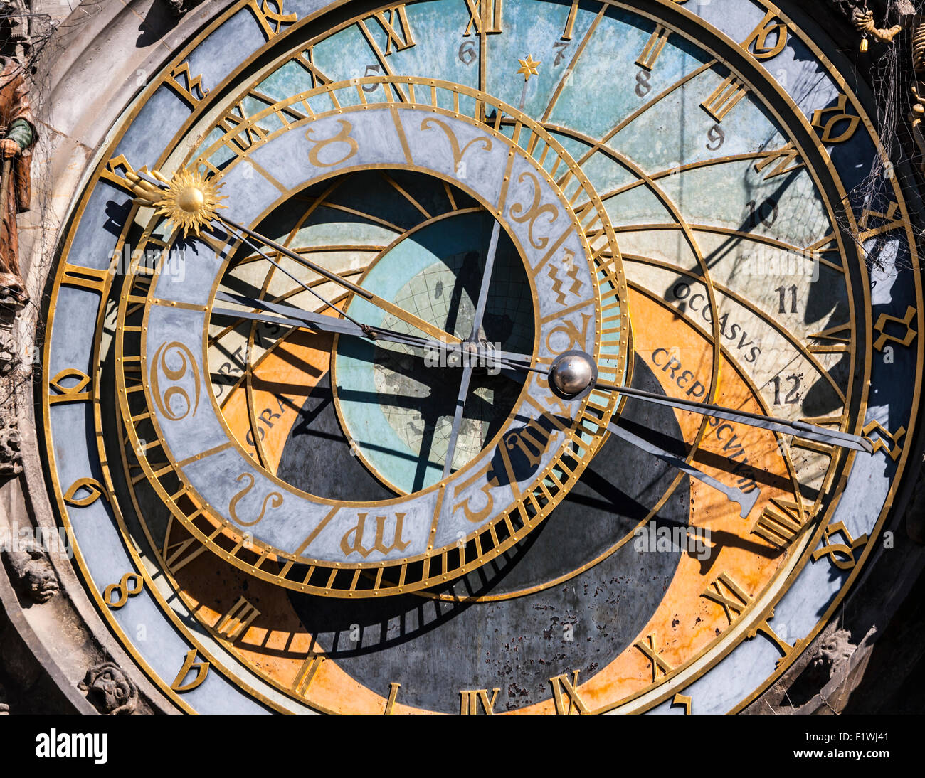 Detail of the astronomical clock hi-res stock photography and images ...