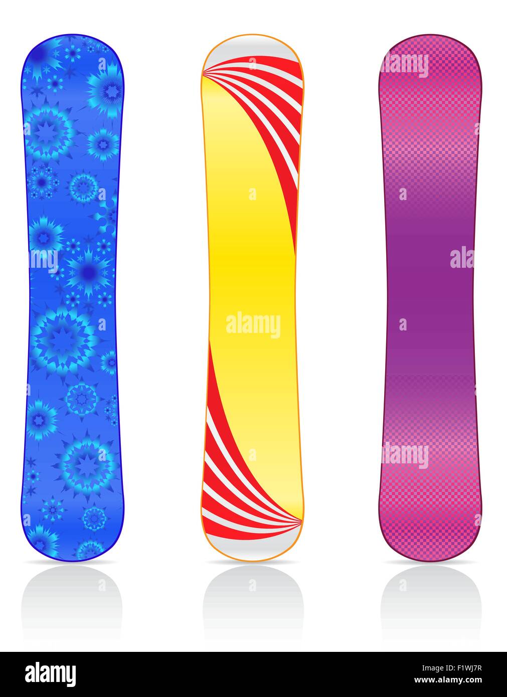 boards for snowboarding vector illustration isolated on white ...