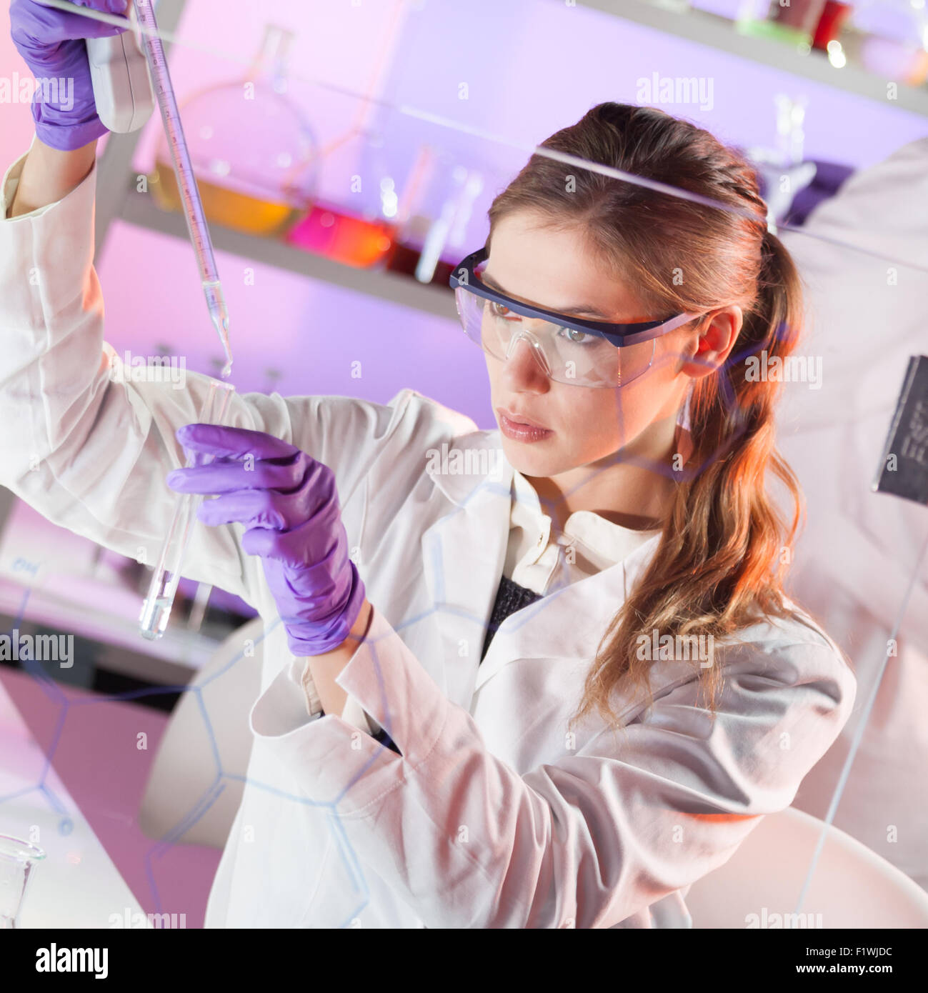Young scientist pipetting in life science laboratory Stock Photo - Alamy