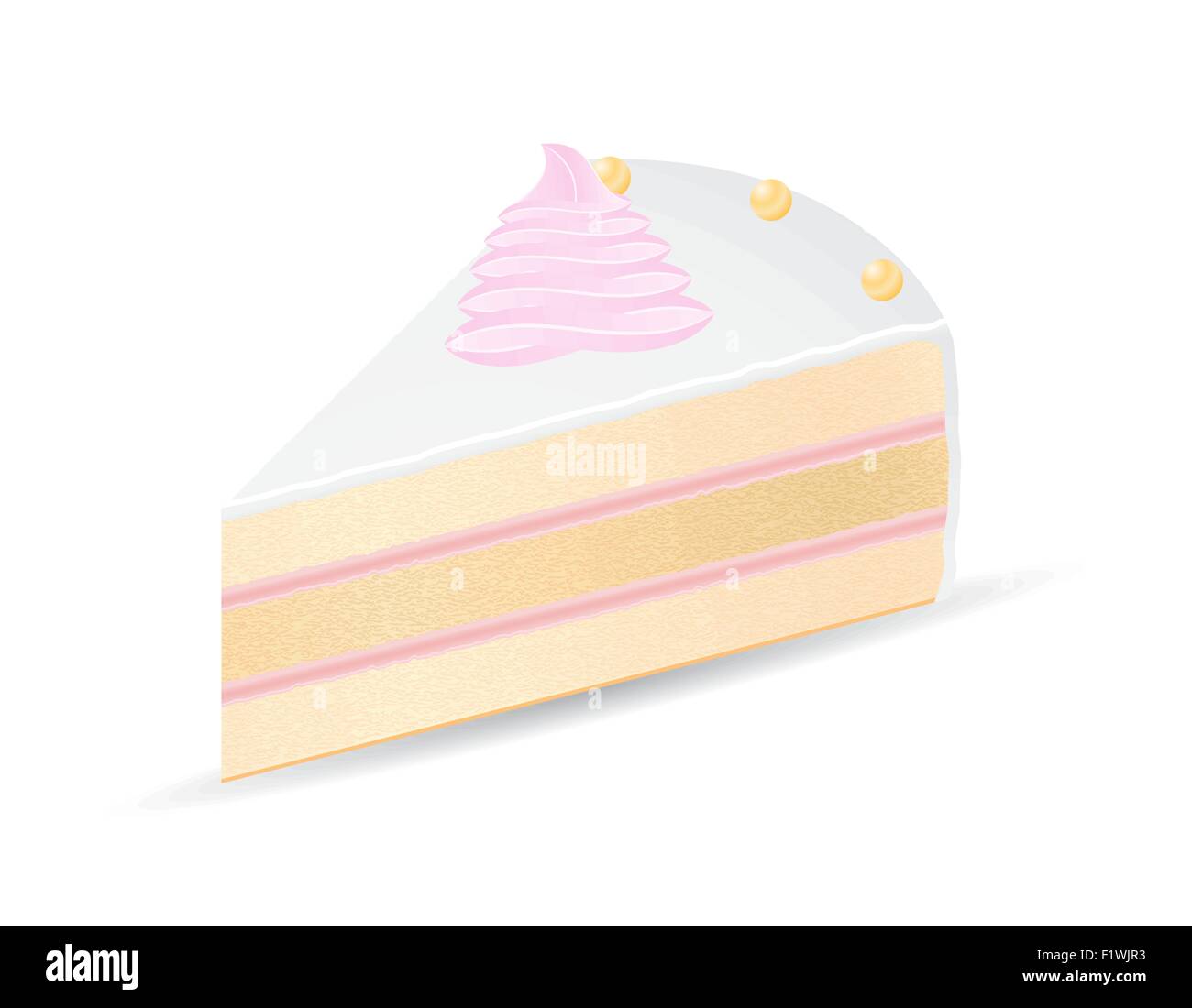 piece of cake vector illustration isolated on white background Stock ...