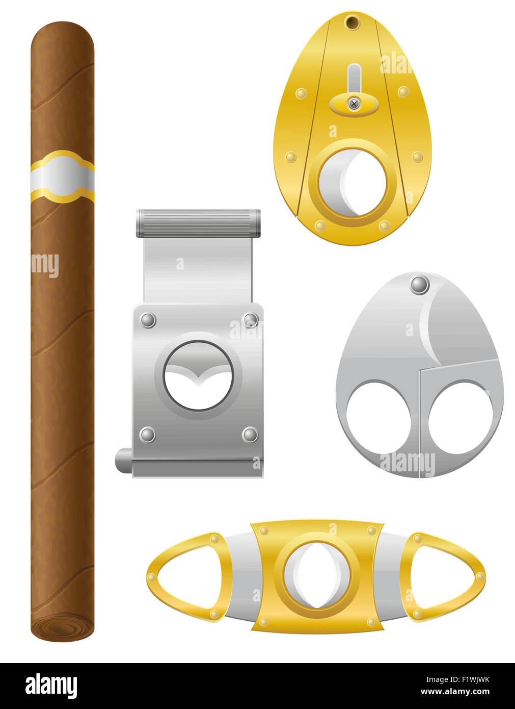 cigar and cutter vector illustration isolated on white background Stock ...