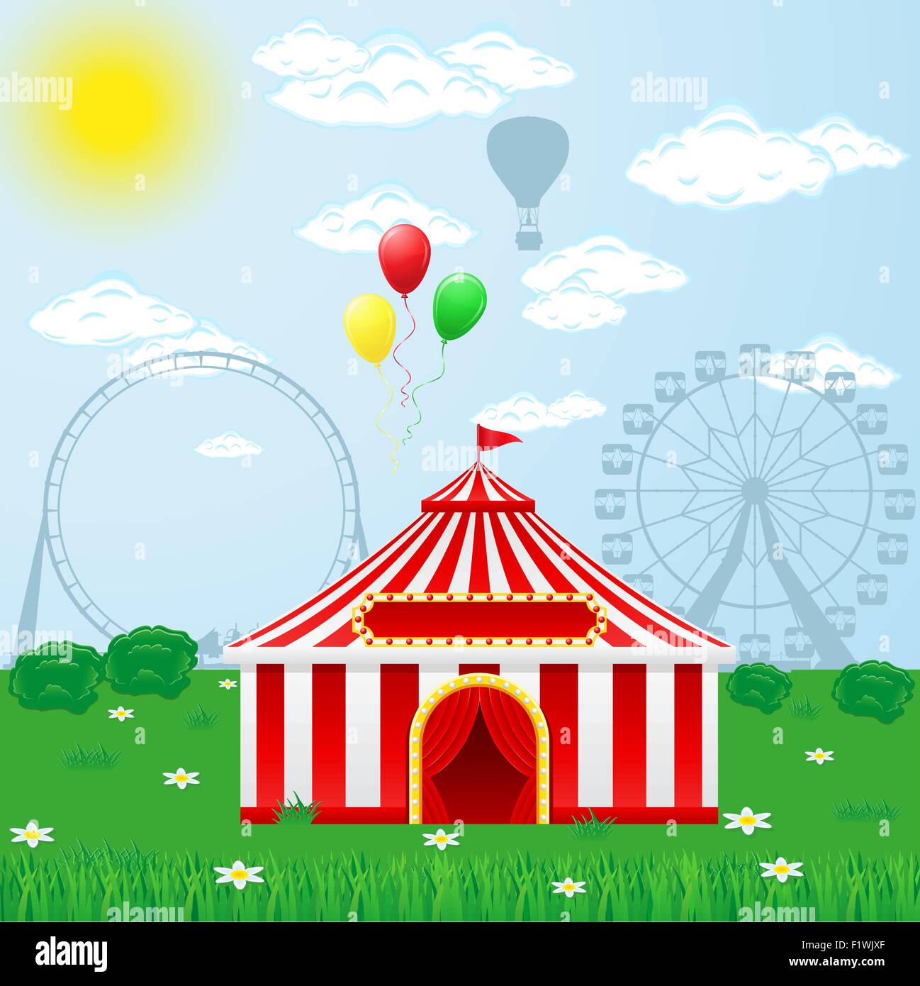 circus tent on nature vector illustration Stock Vector Image & Art - Alamy