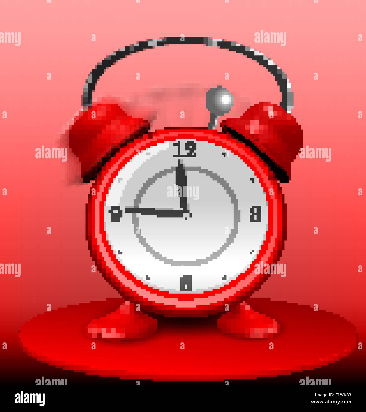 Red Alarm Clock Ringing Wildly Stock Vector Image & Art - Alamy