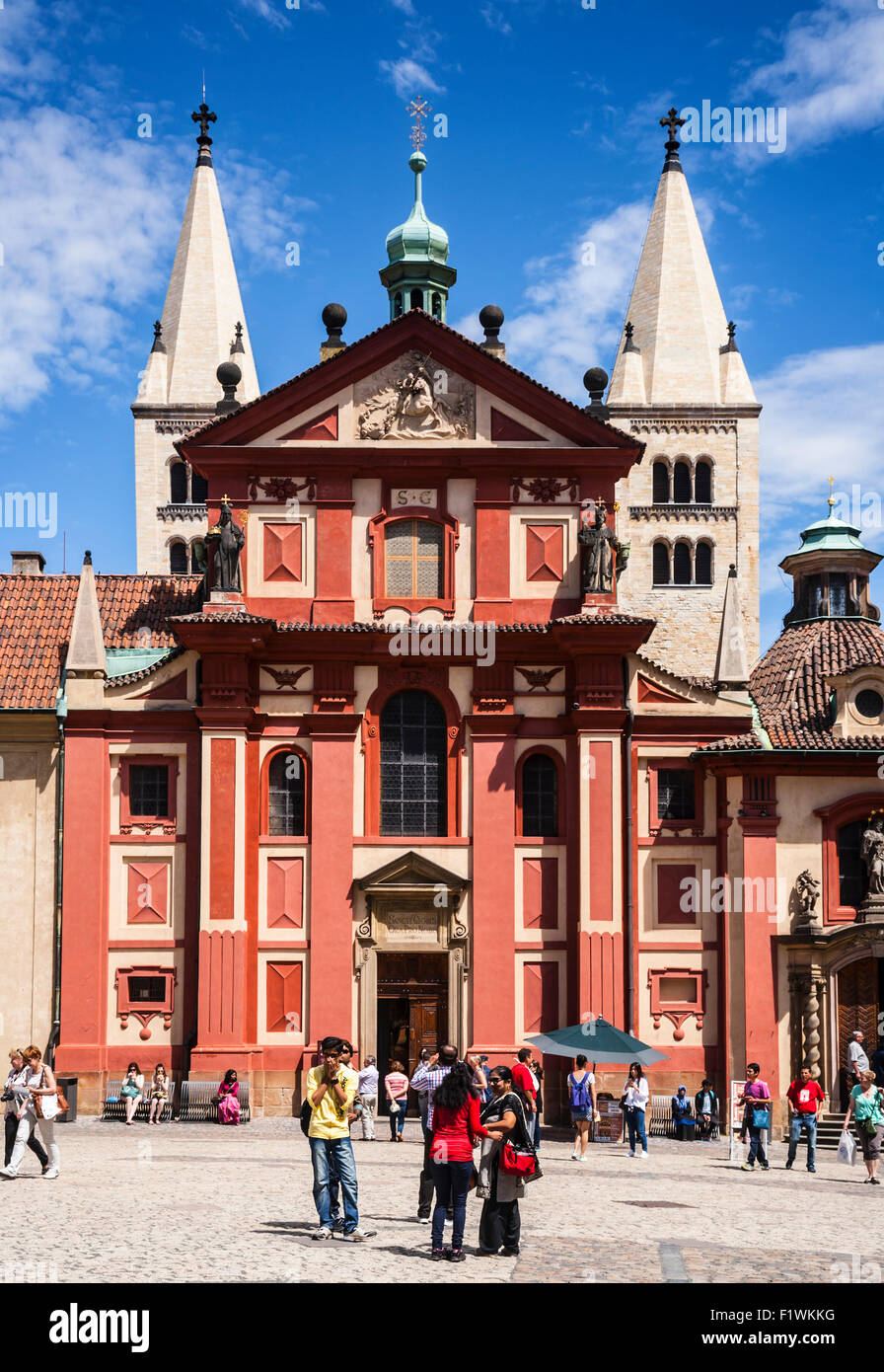Saint George's Basilica within Prague Castle, Prague, Czech Republic ...