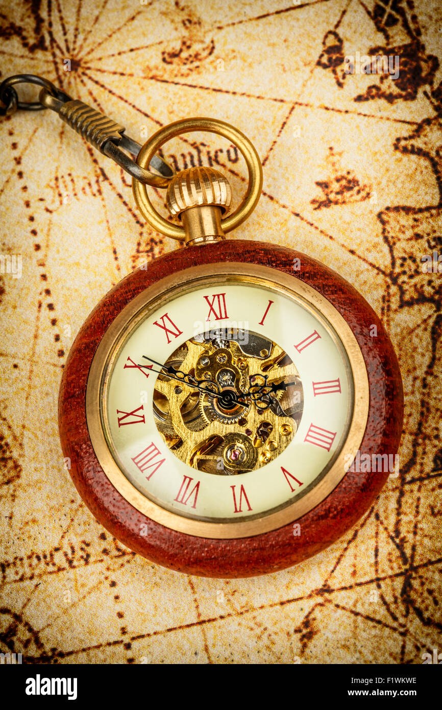 Vintage Antique pocket watch. Vintage grunge still life Stock Photo - Alamy