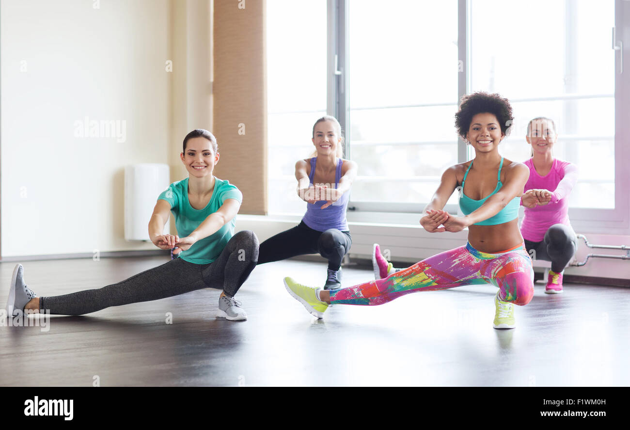 group of happy women working out in gym Stock Photo - Alamy