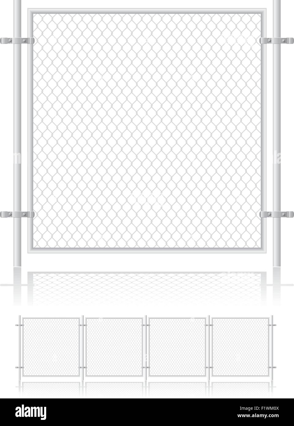 fence made of wire mesh vector illustration isolated on white ...