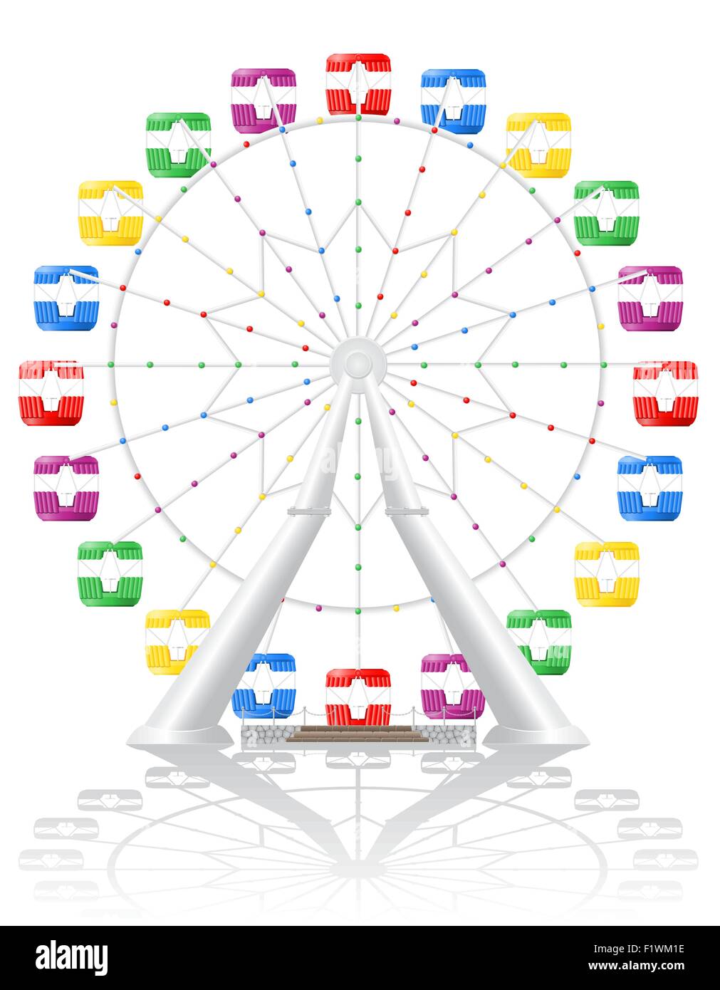 ferris wheel vector illustration isolated on background Stock Vector ...