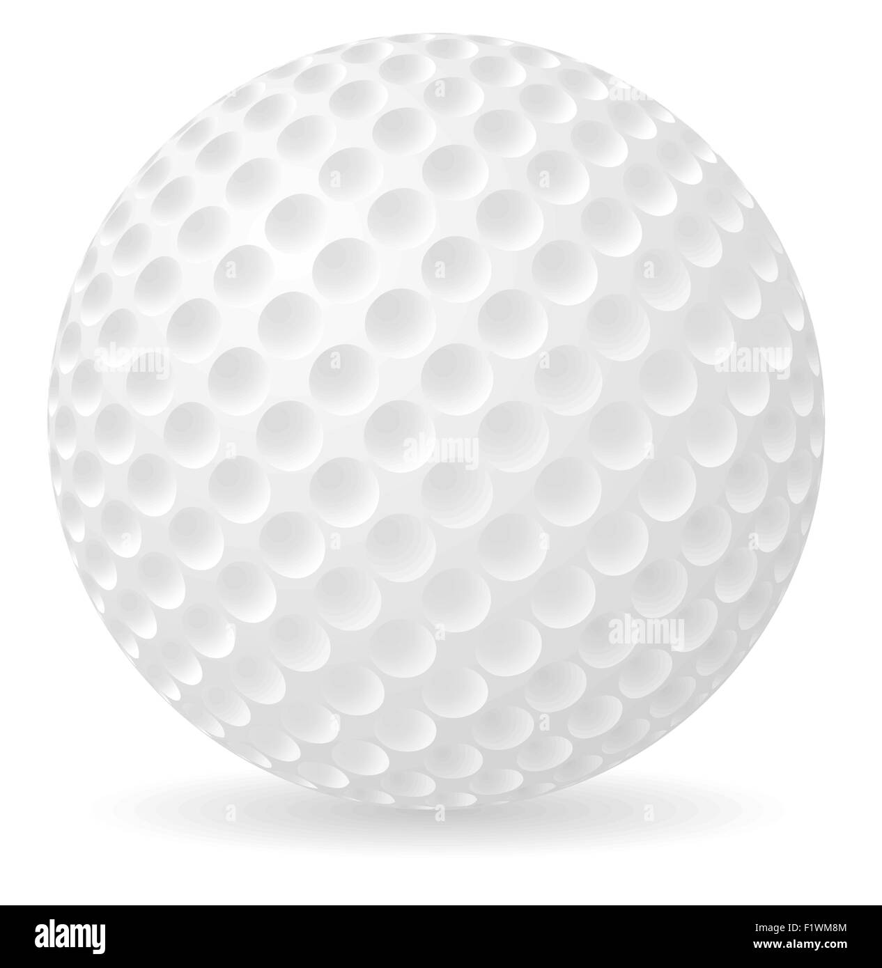 Golf Ball Vector Illustration Isolated On White Background Stock Vector