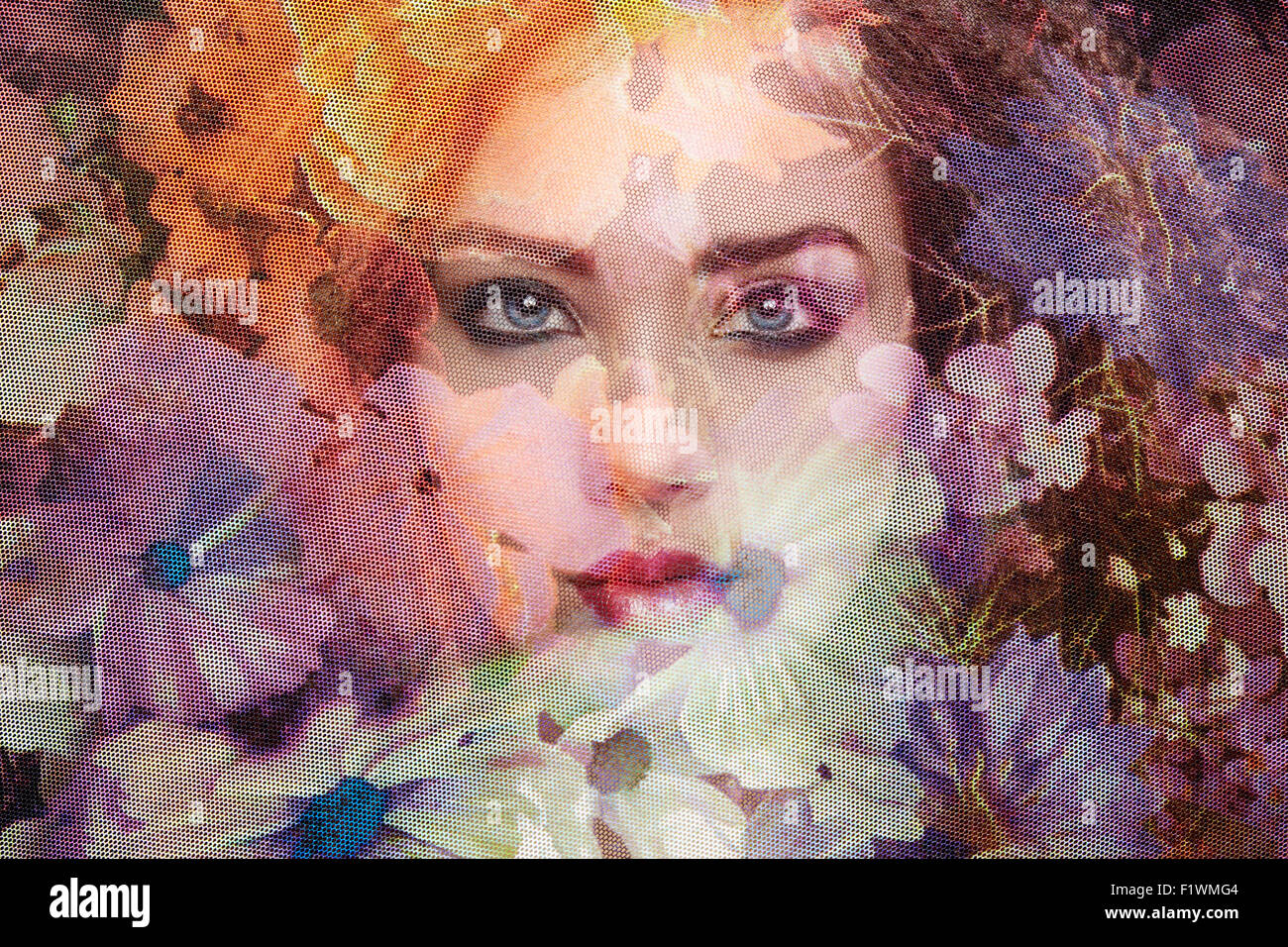 Fashion photo of beautiful women under veil. Beauty portrait. Perfect ...