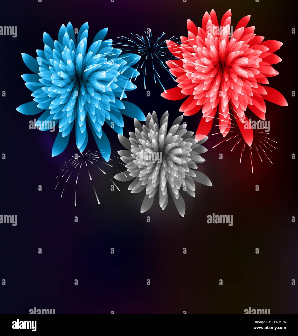 Illustration Firework Colorized in Flag US for Celebration Event Stock ...