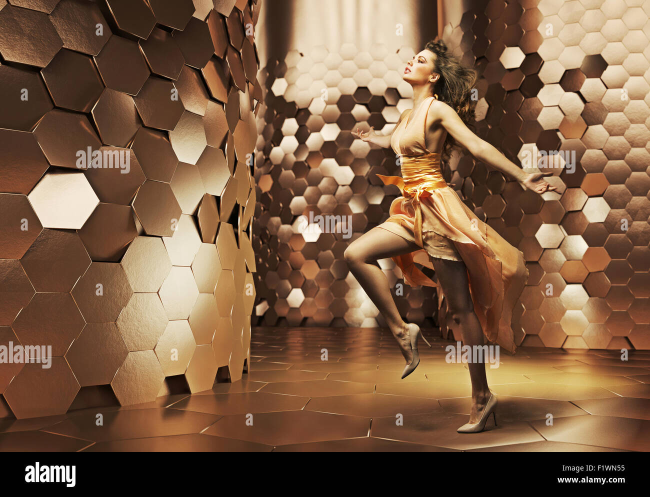 Dancing young lady wearing fabulous dress Stock Photo - Alamy Dancing young lady wearing fabulous dress Stock Photo - Alamy