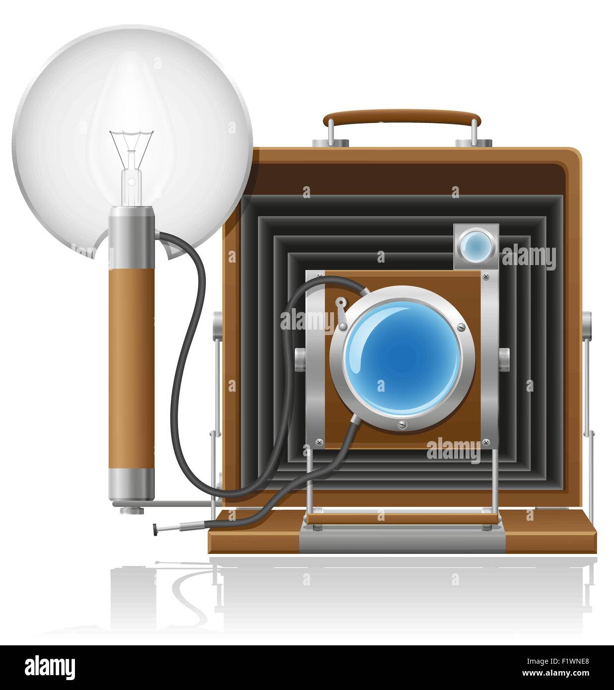 old camera photo vector illustration isolated on white background Stock ...
