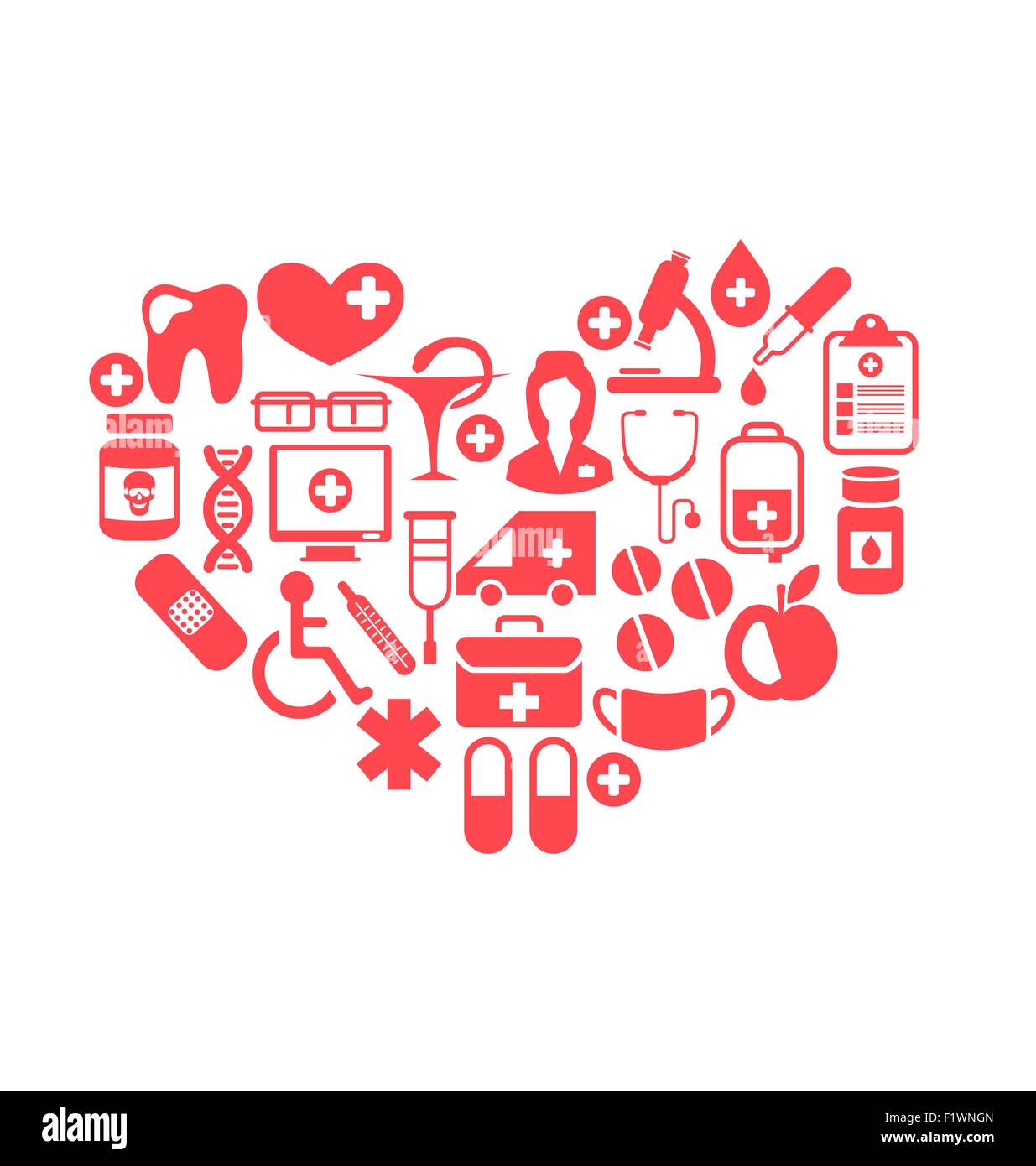 Set Simple Medical Icons Stock Vector Image & Art - Alamy