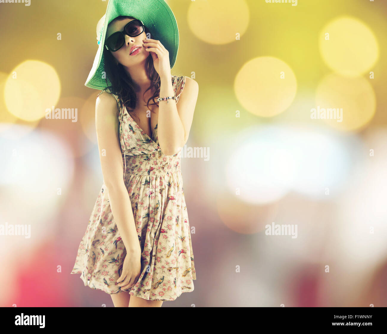 Lady wearing hat hi-res stock photography and images - Alamy