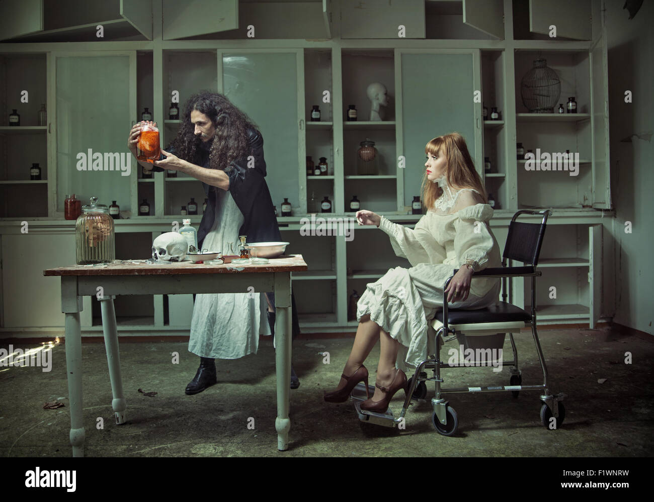 Photo of the creepy surgery in the old haunted hospital Stock Photo - Alamy