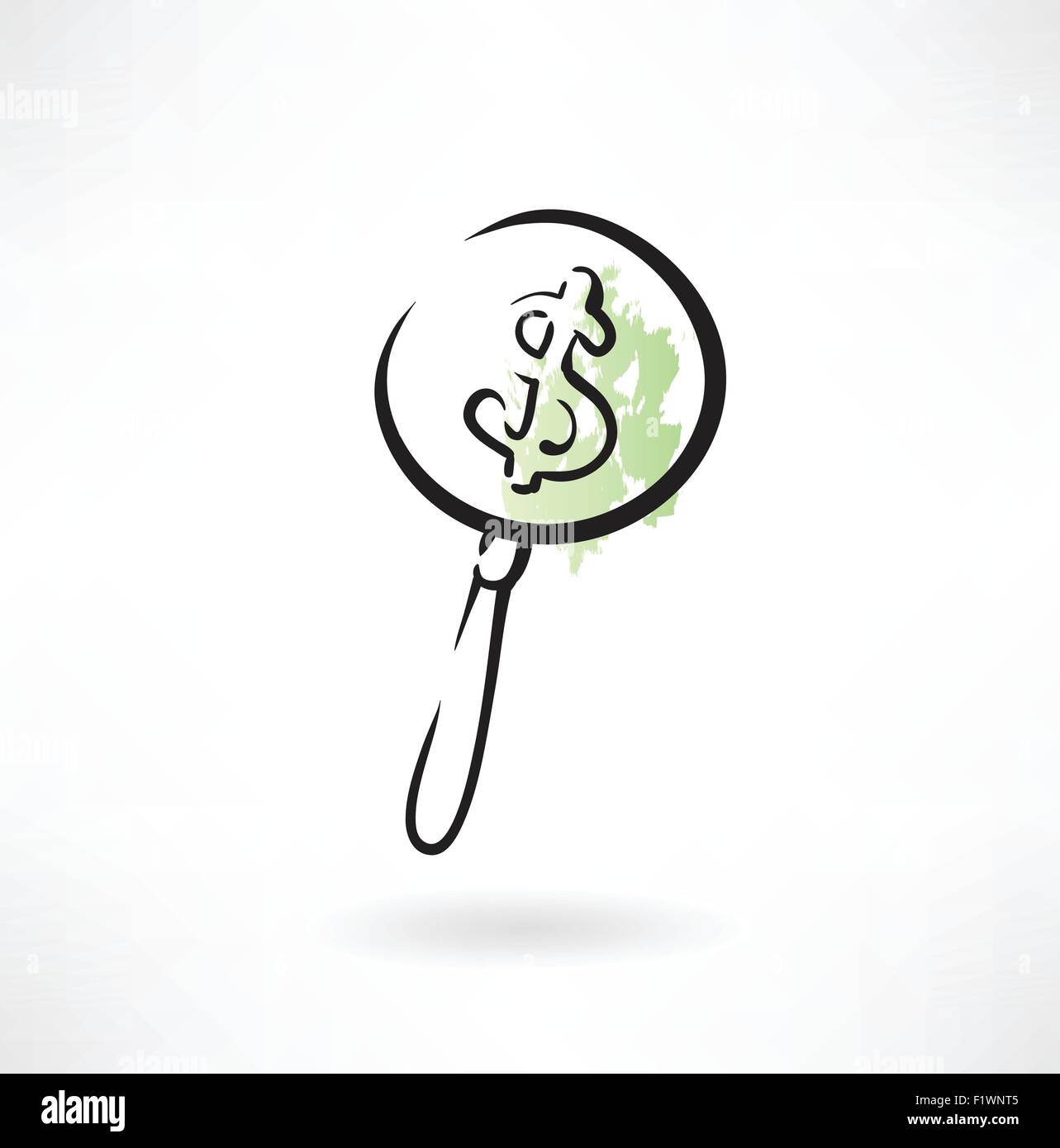 Magnifying glass icon money Stock Vector Images - Alamy