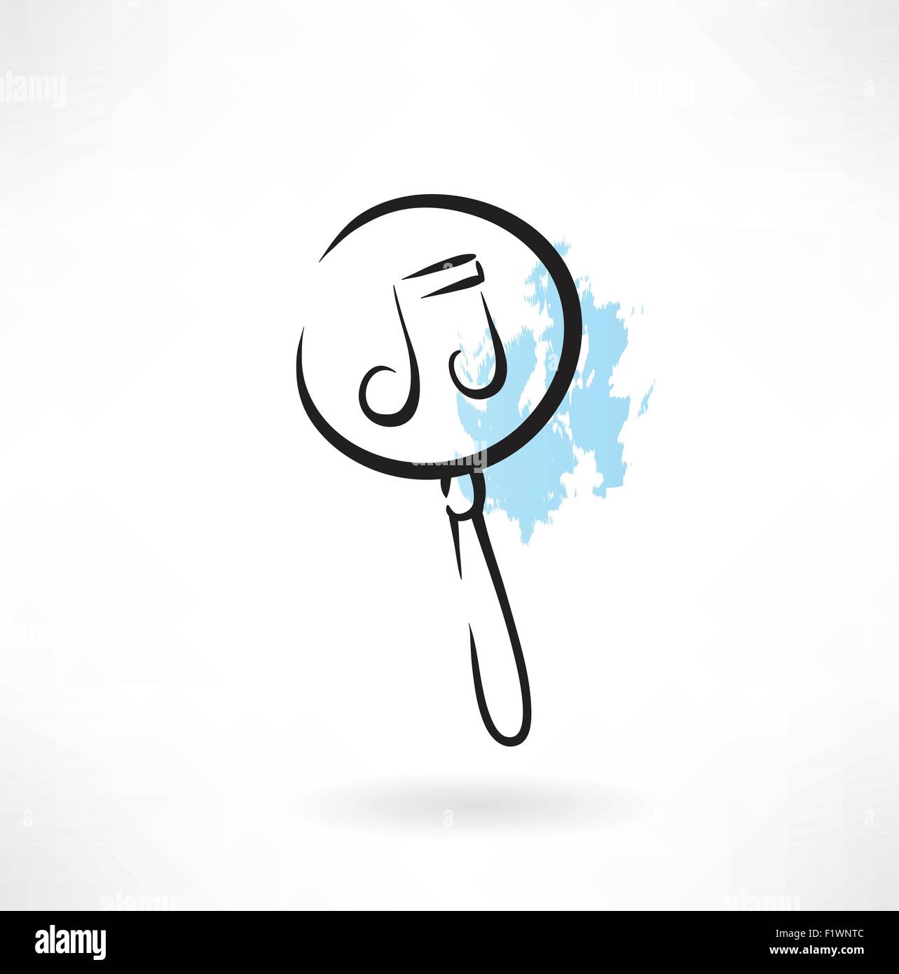 magnifying glass icon Music Stock Vector Image & Art - Alamy