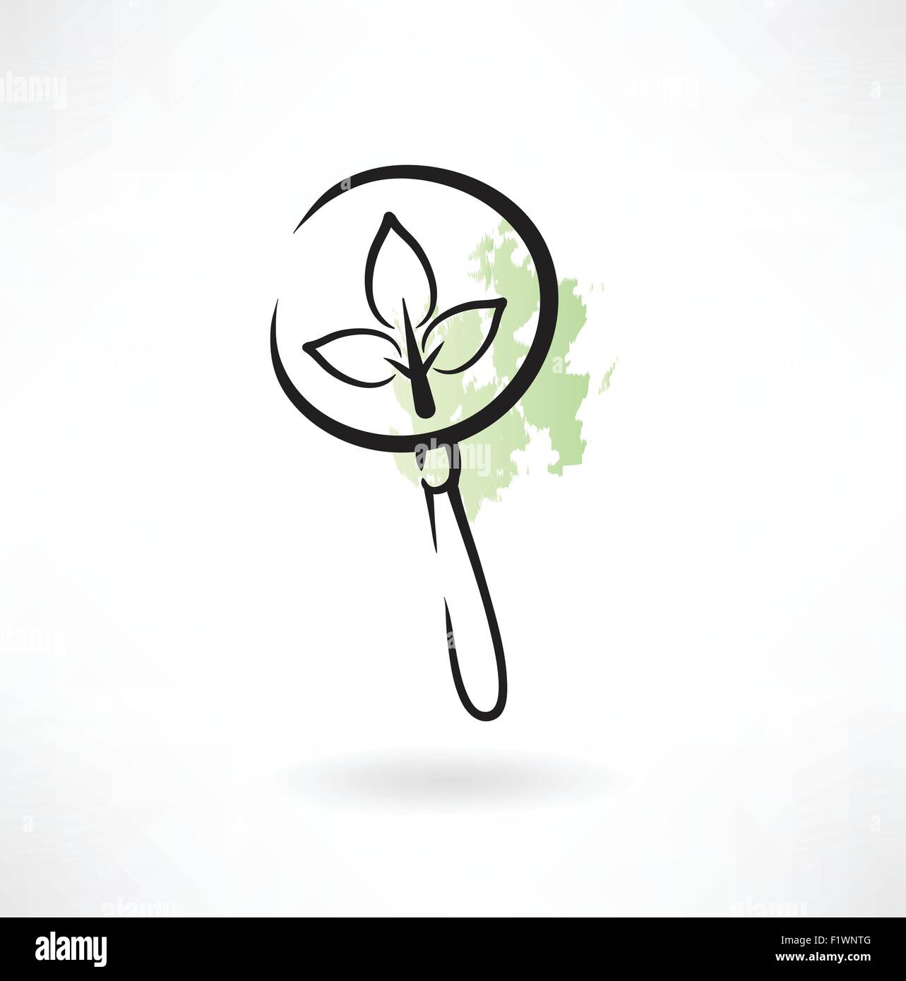 Magnifying glass icon plant hi-res stock photography and images - Alamy